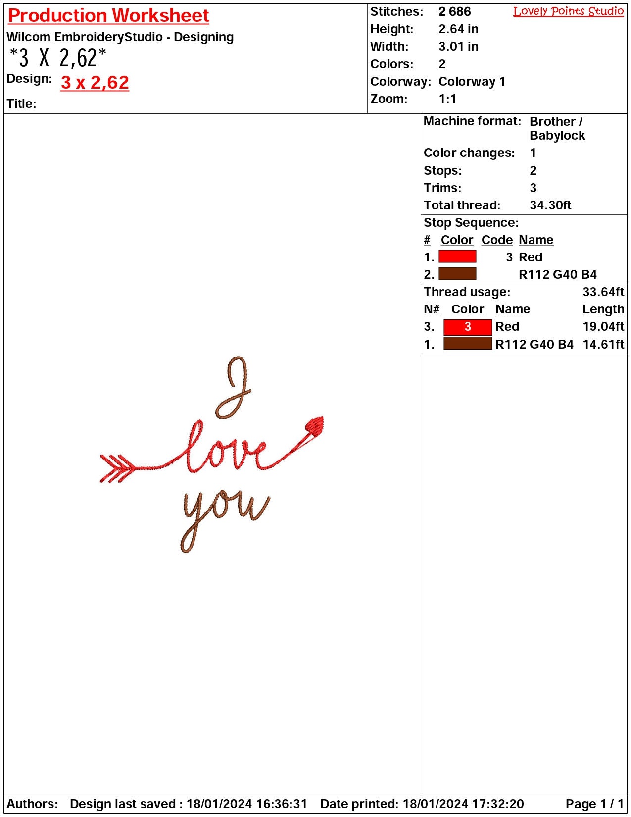 I Love You With Arrow Embroidery Design for Machine , Digital File ...
