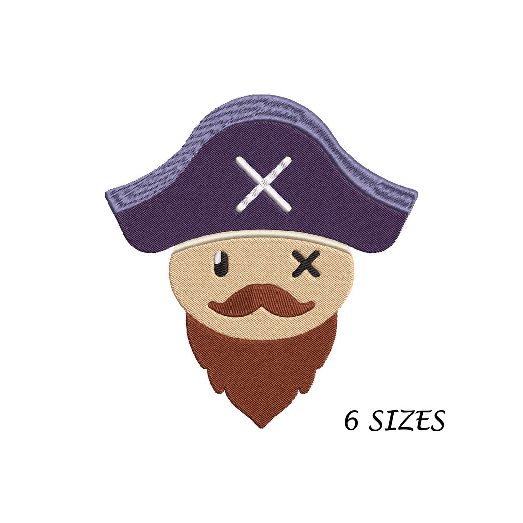 Young Children Pirate Machine Embroidery Design, 6 Sizes in Multi ...