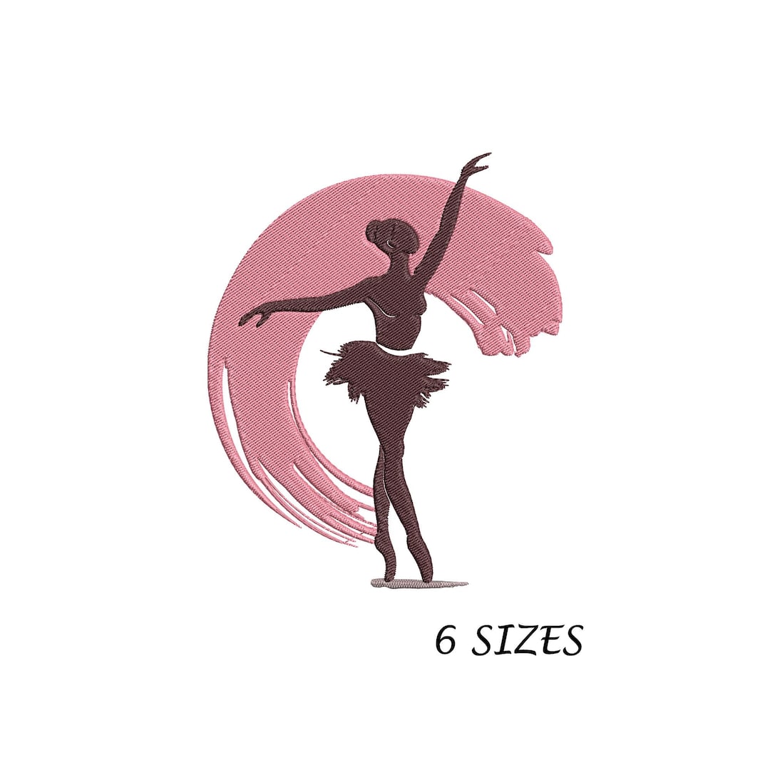 Ballerina Ballet Embroidery Design, 6 Sizes Digital File, Instant ...