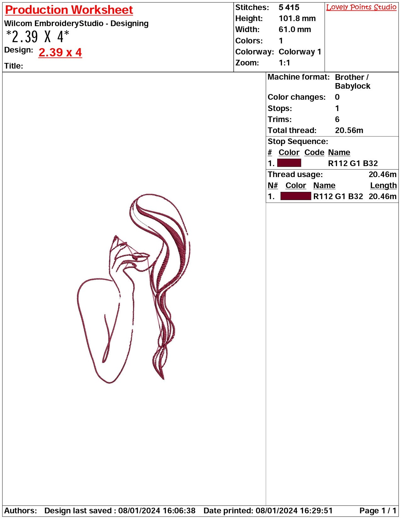 Long Hair Woman Line Art Embroidery Design, Instant Donnload, Digital ...