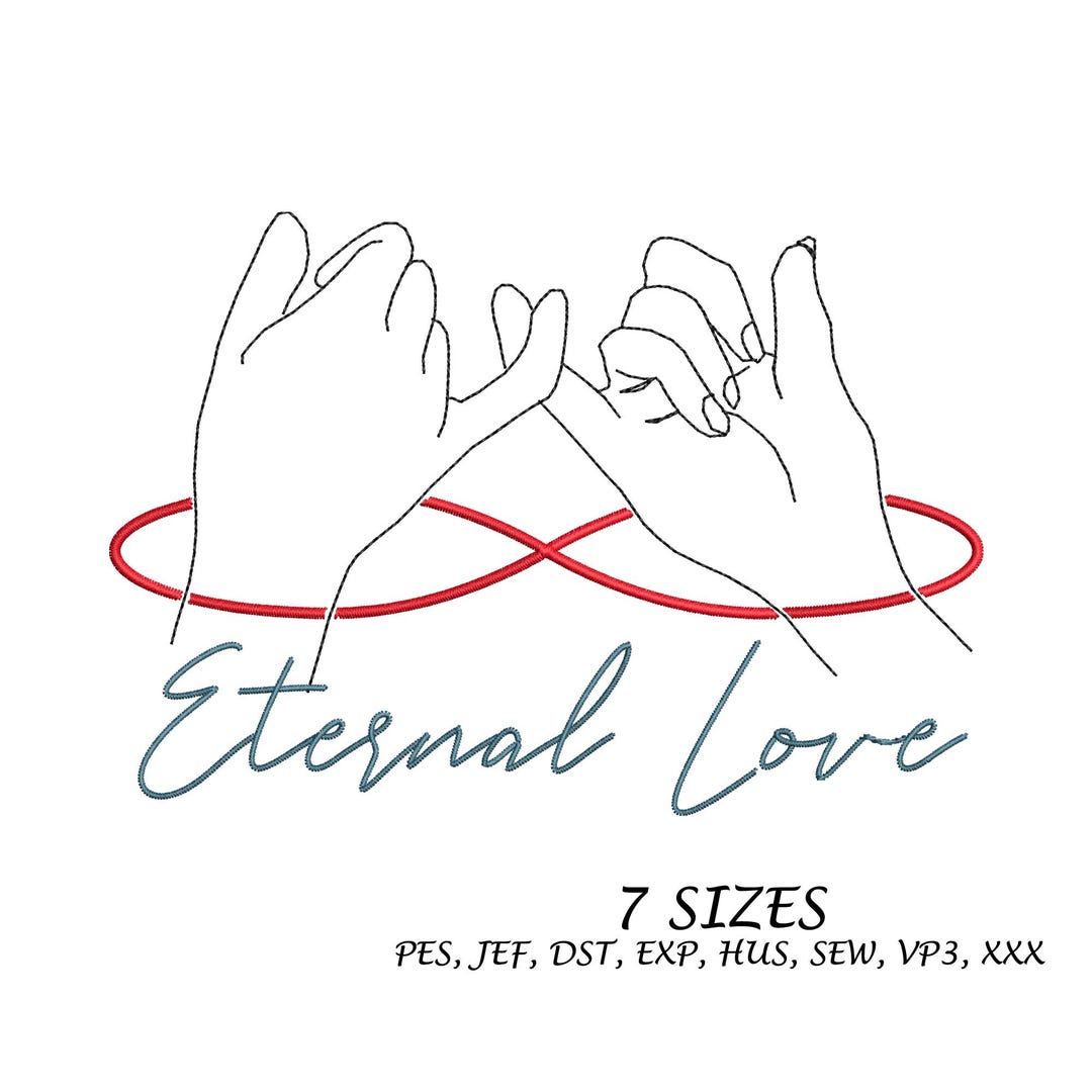 Hands Eternal Love Embroidery Design, Machine Embroidery Design, 7 ...