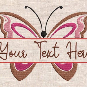 Split Butterfly Embroidery Design, 7 Sizes Digital File, Instant ...