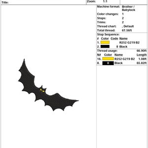 Halloween Bat Embroidery Machine Design, Digital File, Multi Formats, 4 ...