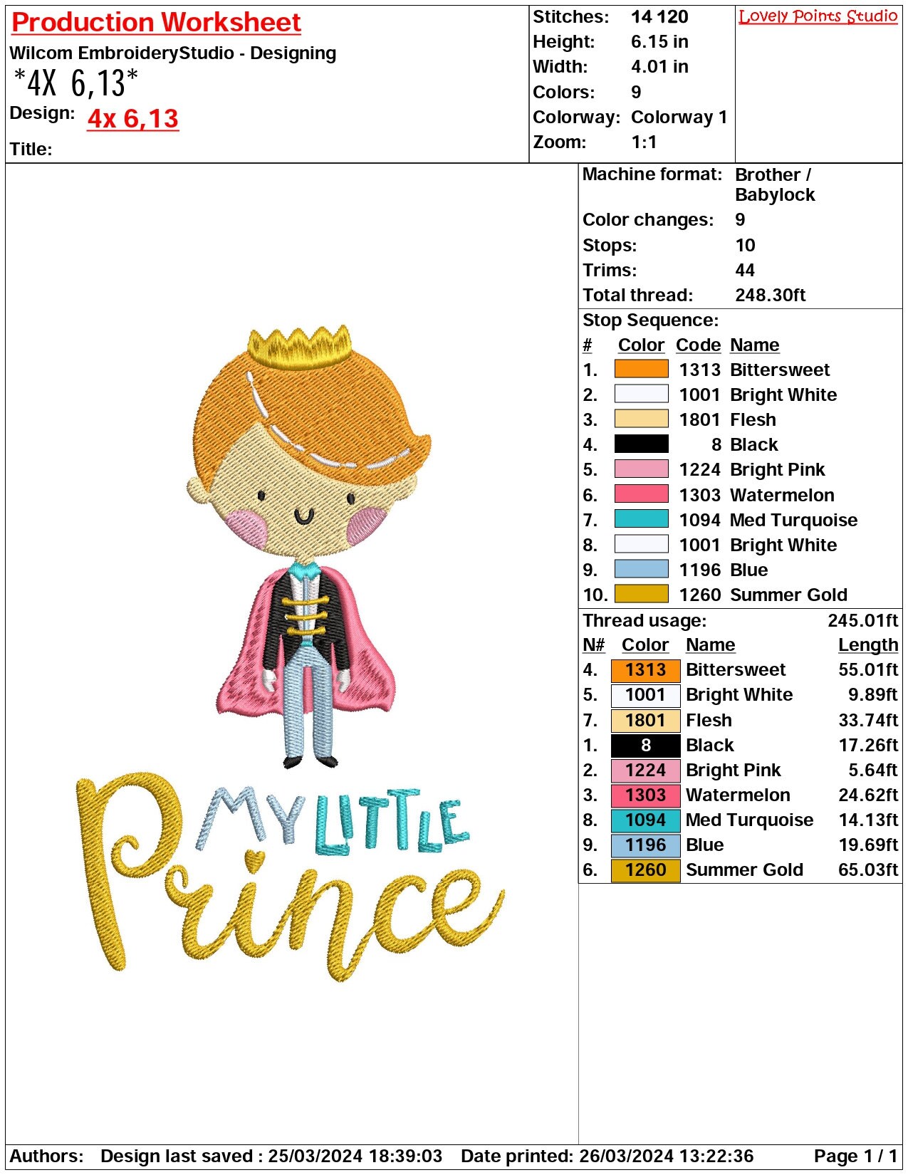Prince With Crown and My Little Prince Embroidery Design for Machine in ...