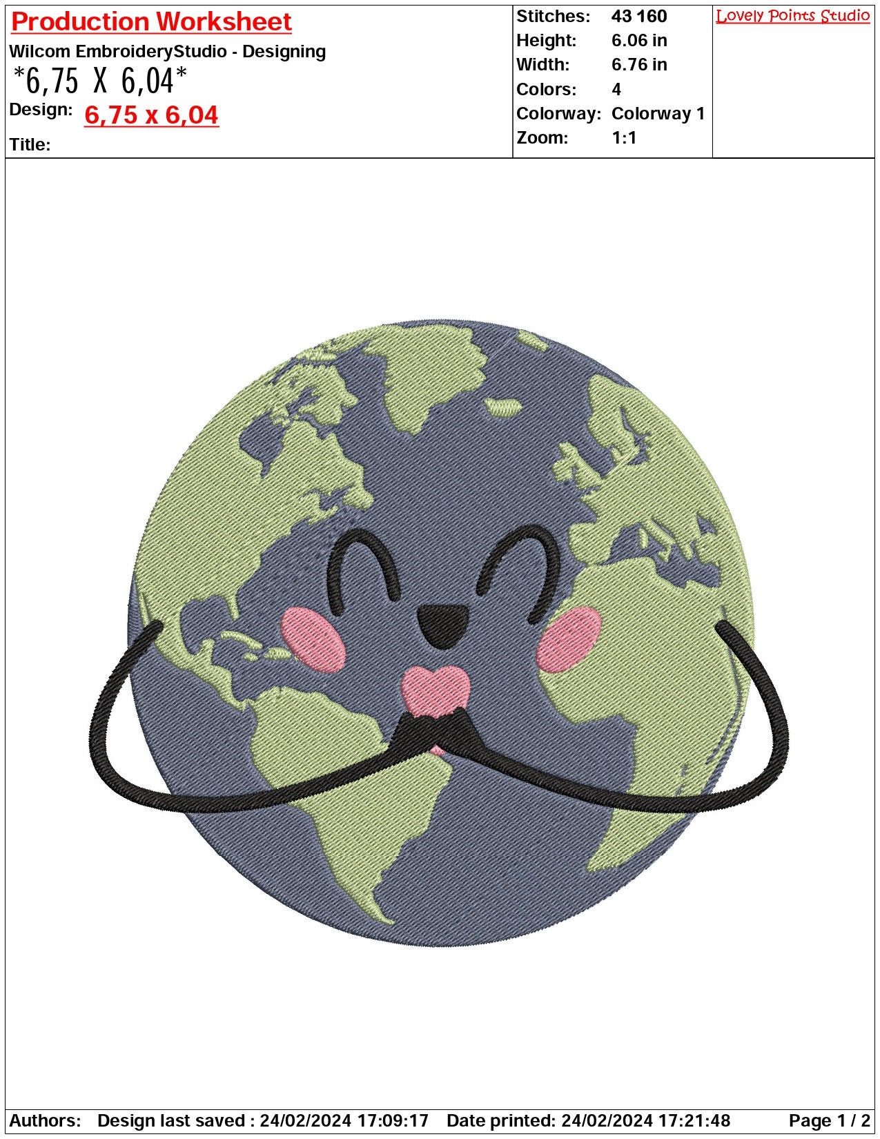 Planet Earth Holding Heart Embroidery Design for Machine, Earth Tribute ...