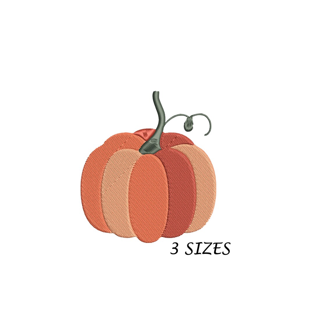 Fall Pumpkin Embroidery Design for Machine , Digital File, Multi ...