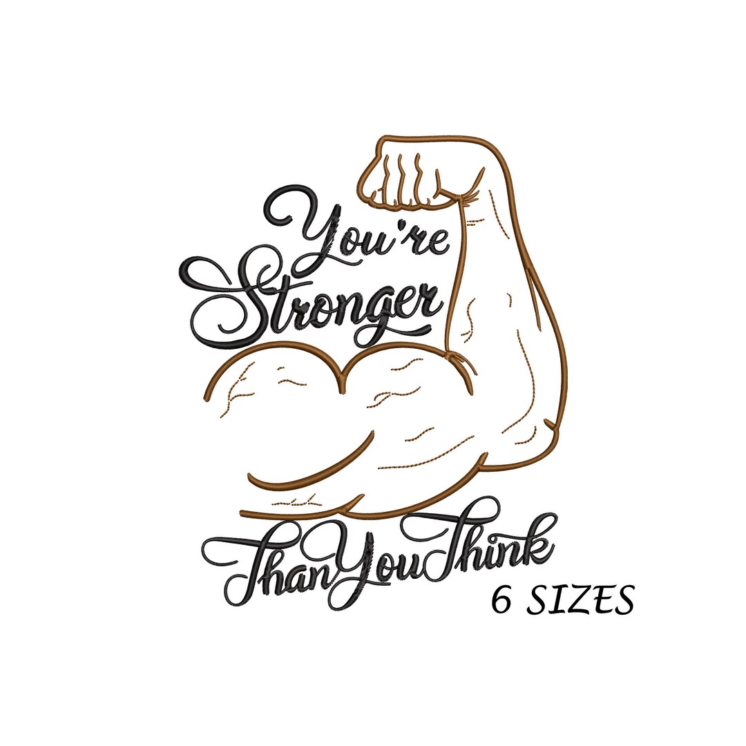 Muscle Arm Embroidery Design: Motivational Biceps (digital File , 6 ...