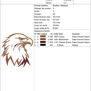 Eagle Head Outlines Embroidery Design for Machine in 7 Sizes and Multi ...