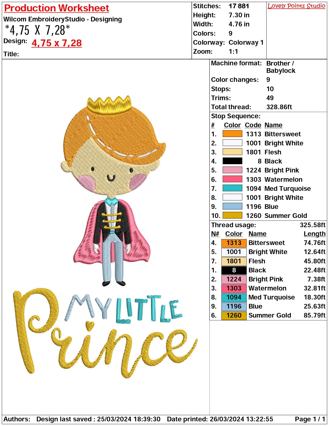 Prince With Crown and My Little Prince Embroidery Design for Machine in ...