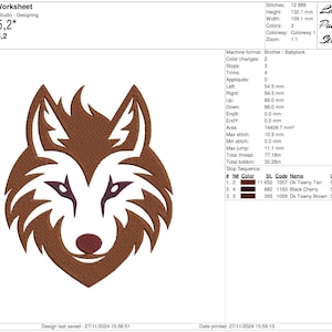 Wolf Head Oultlines Embroidery Design, 7 Sizes Embroidery Design ...