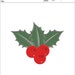 Christmas Holly Embroidery Design for Machine, 5 Sizes in Multi Formats ...