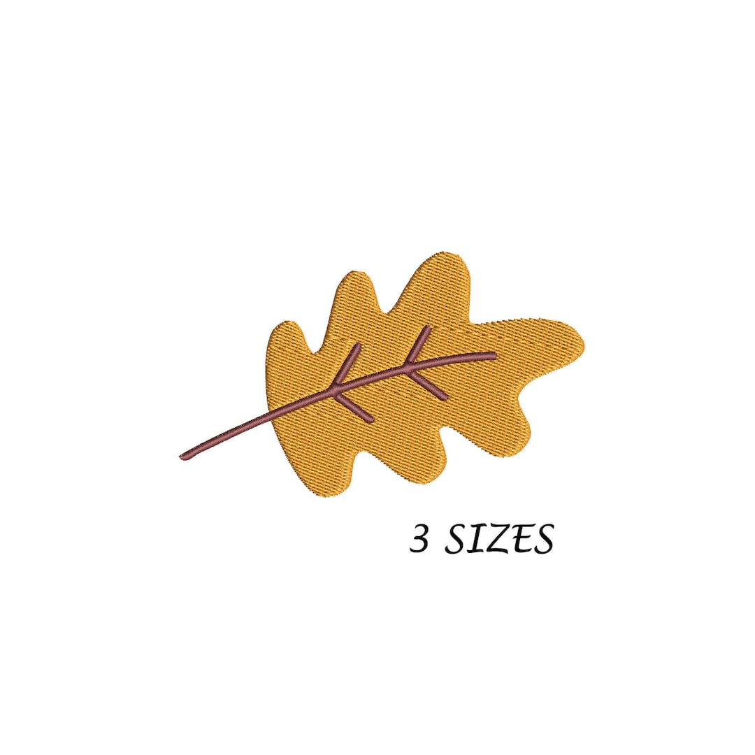 Oak Leaf Embroidery Machine Design, Digital File, Multi Format, 3 Sizes ...