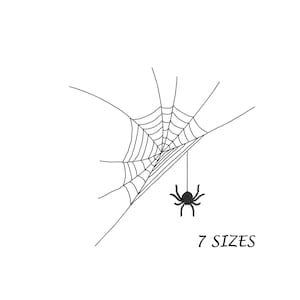 Halloween Spider Web Machine Embroidery Design in 7 Sizes, Multi ...