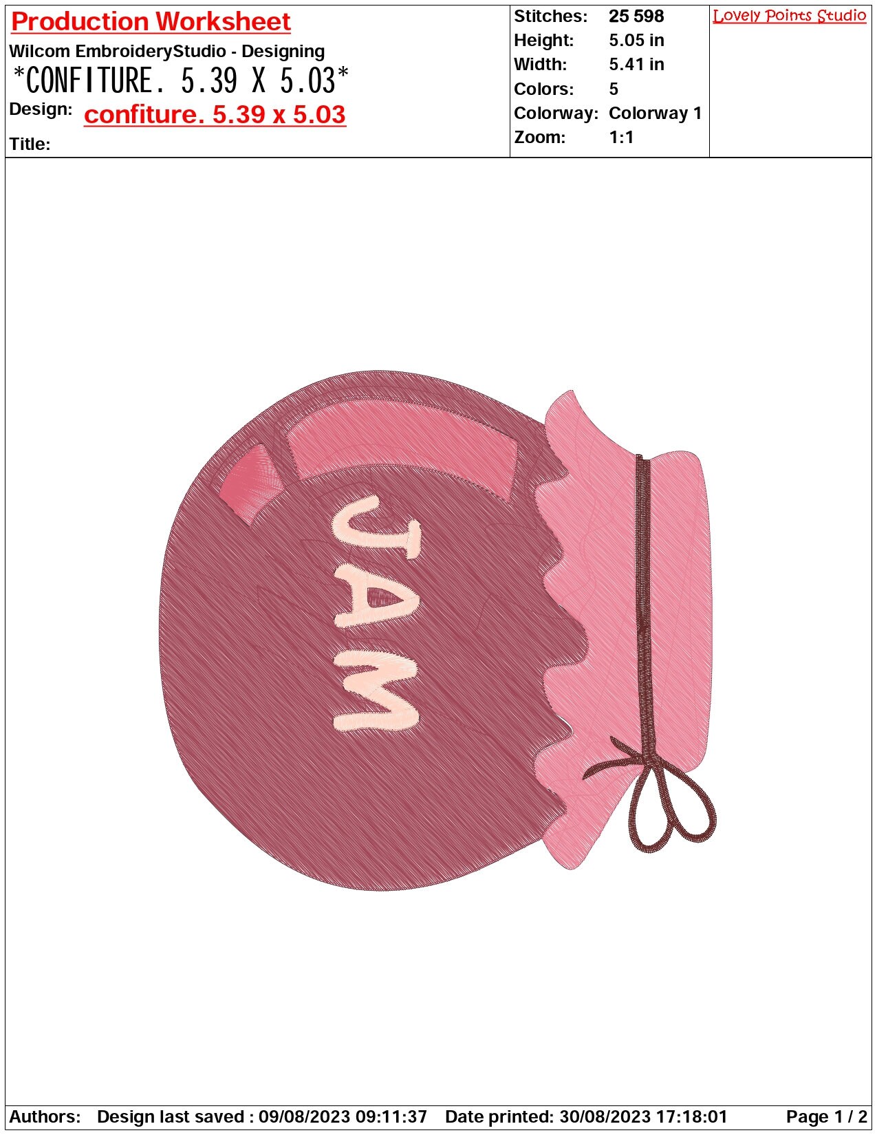 Jam Jar Embroidery Design for Machine, Digital File, Multi Formats, 3 ...