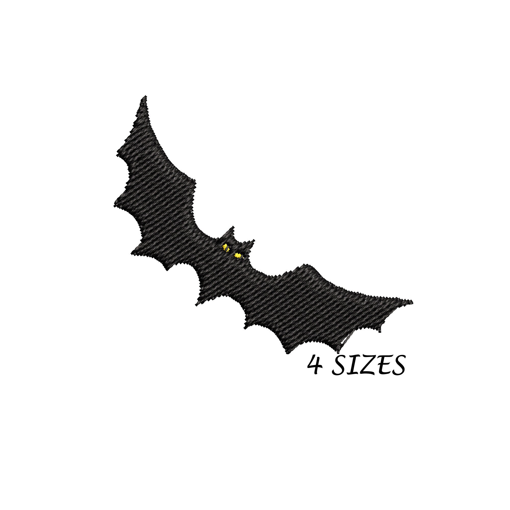 Halloween Bat Embroidery Machine Design, Digital File, Multi Formats, 4 ...