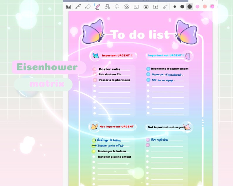 Cute To-do List, Kawaii Notes, Template Download, Goodnote, Prioritize ...