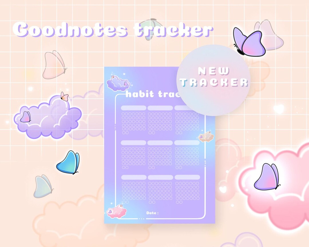 Habit Tracker, Tracker Template, Printable, for Download, Cute Little ...