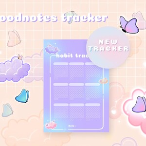 Habit Tracker, Tracker Template, Printable, for Download, Cute Little ...