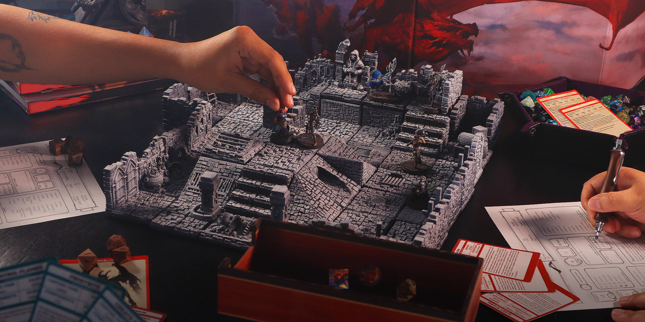 Death X Tiles 3d Printed Modular Dungeon Terrain Dnd RPG Pathfinder ...