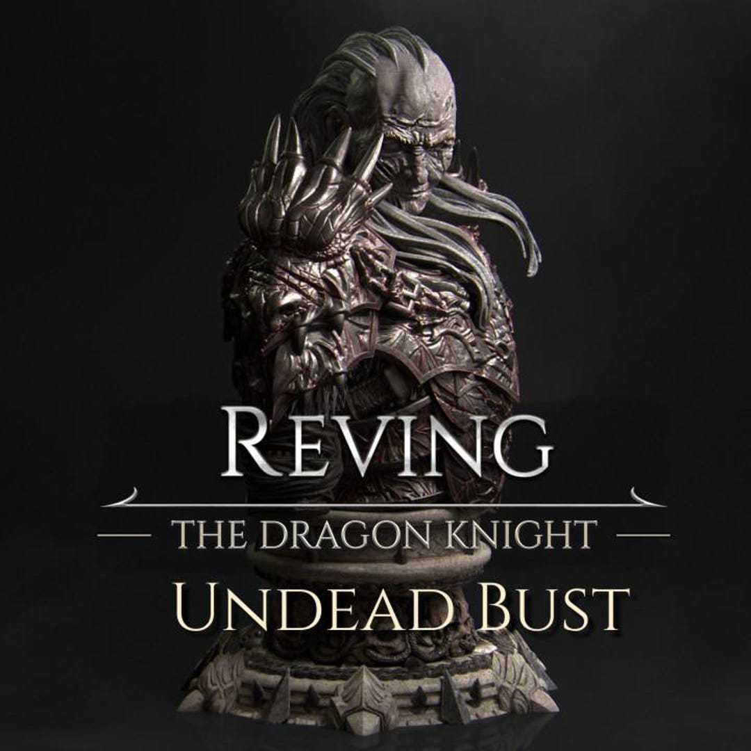 Reving the Undead Dragon Knight Bust | Fantasy Male Bust | Nerikson ...