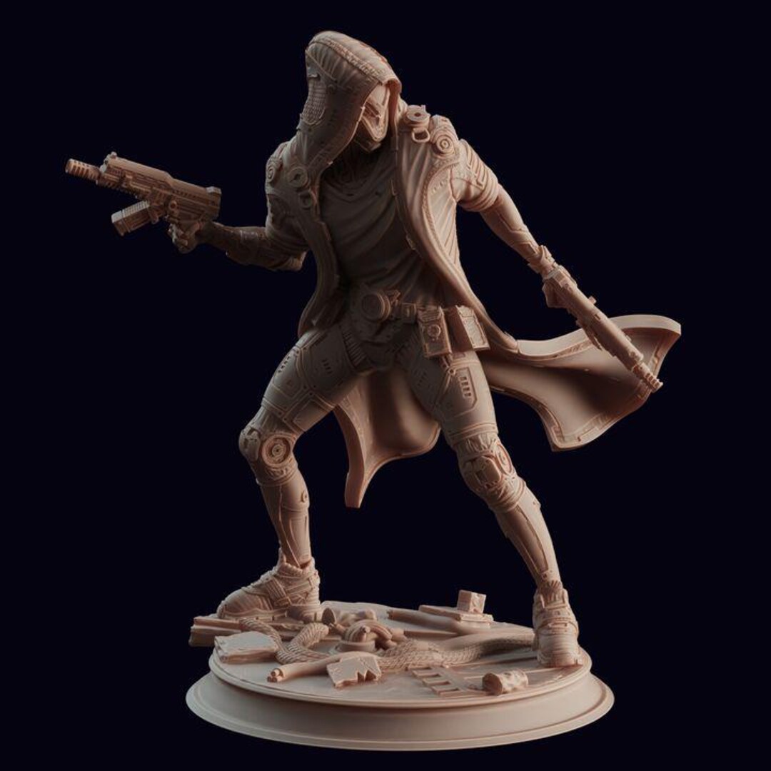 Cyberpunk Ghost Assassin - the Silver Jackal | 12k | RPG | 32/75 Mm ...