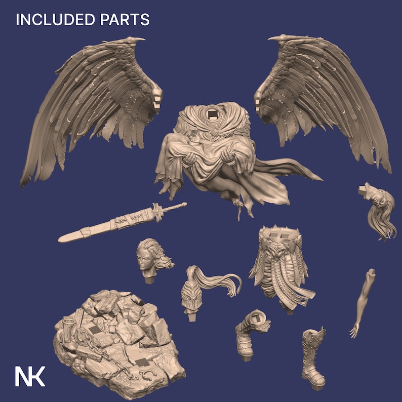 Ishim the Fallen | Nerikson | Angel | Display Model | 140/75 Mm Scale ...