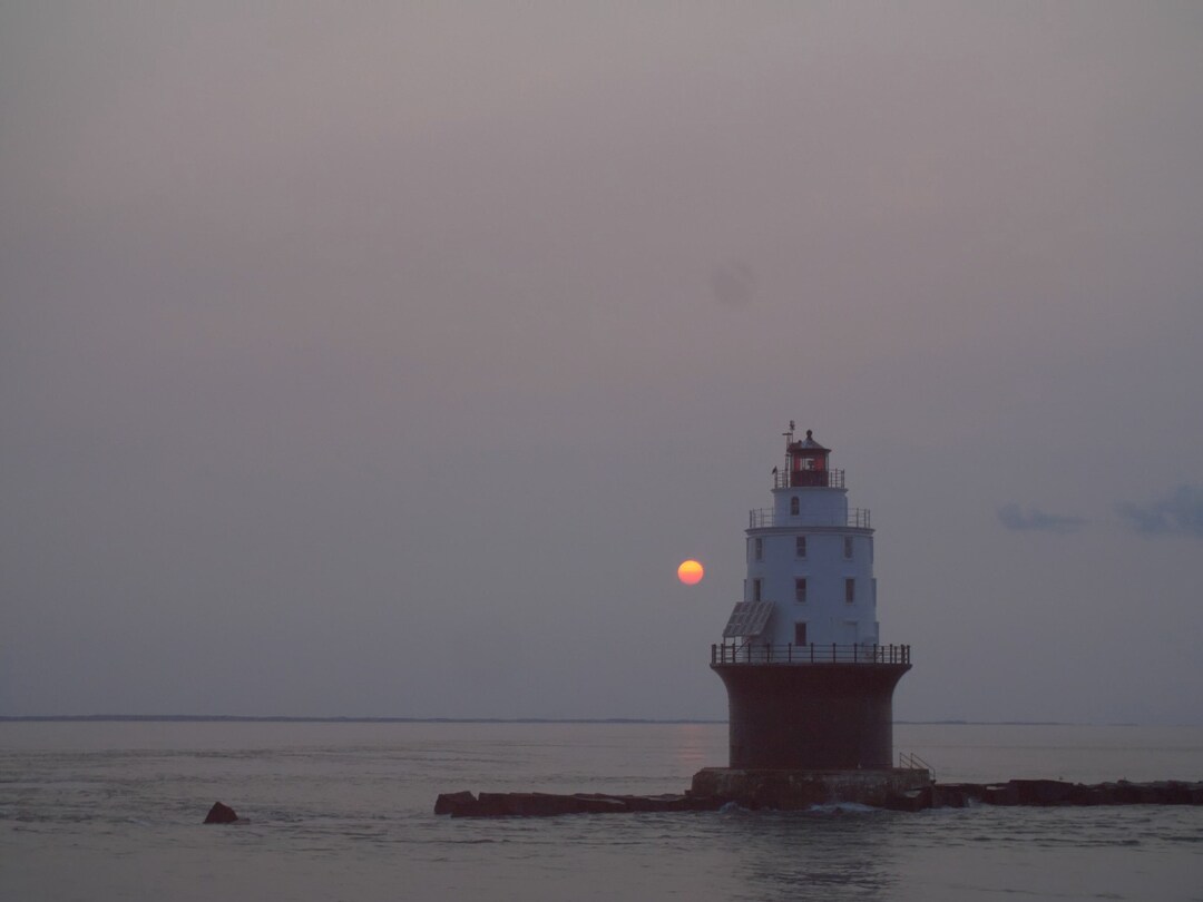Printable Photo - Atlantic Lighthouse at Sunset - Etsy