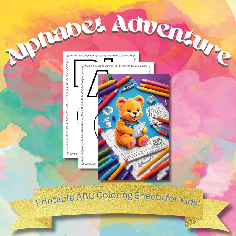 Printable Alphabet Colouring Papers Fun and Educational - Etsy