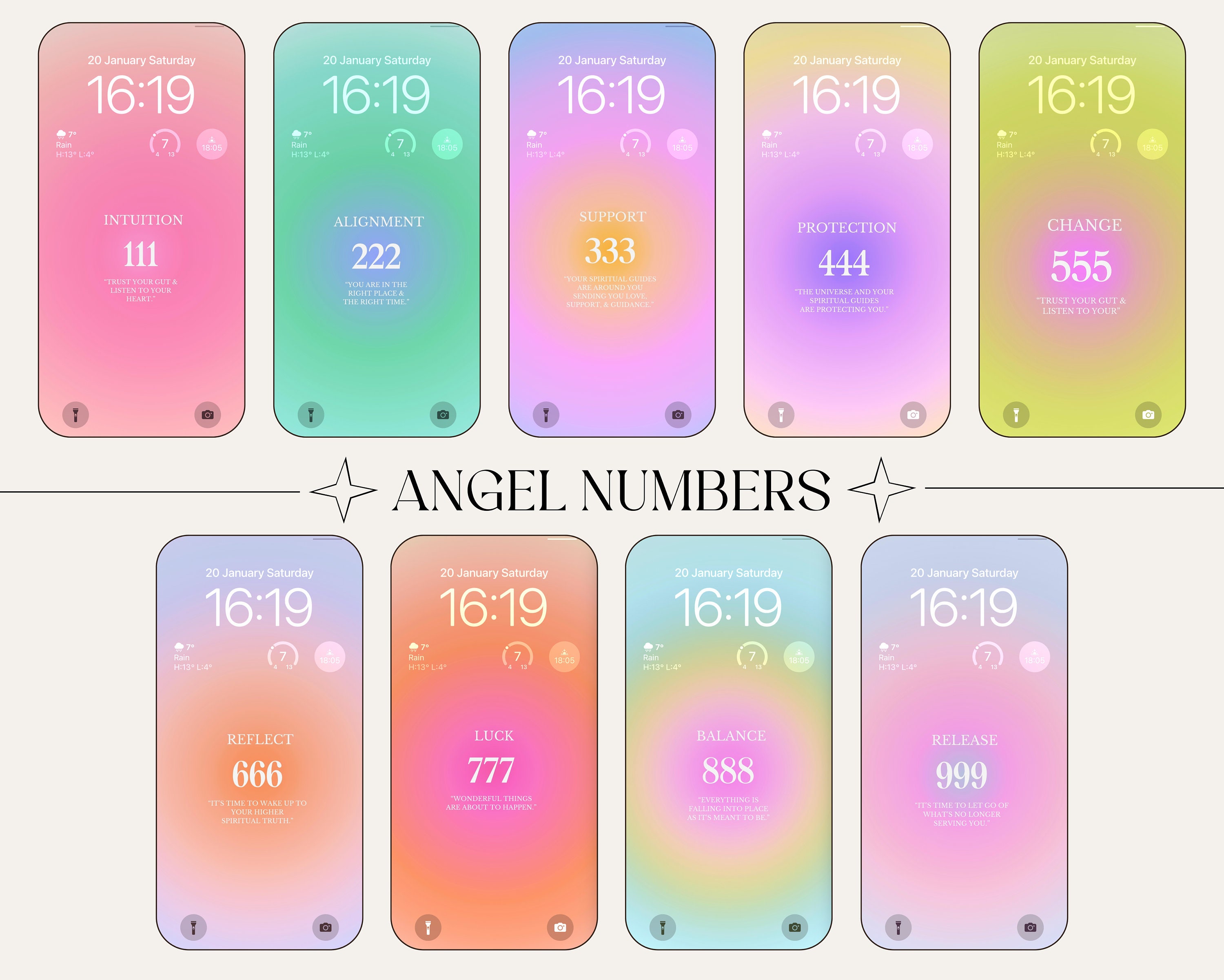 9 Angel Numbers Wallpaper, New Colors, High Resolution, Aesthetic ...