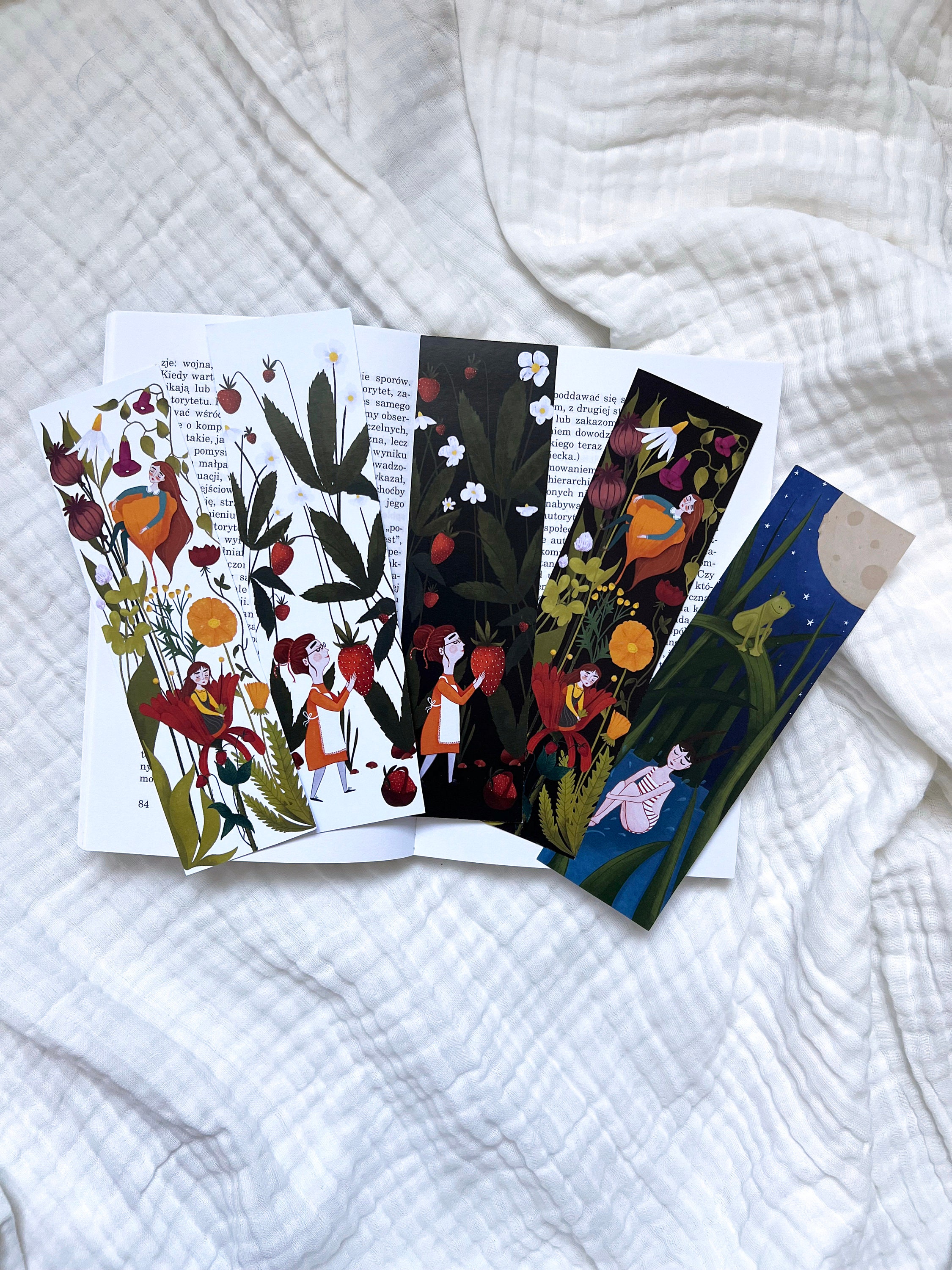 Instant Download Printable Botanical Bookmark Set, Retro Vintage ...