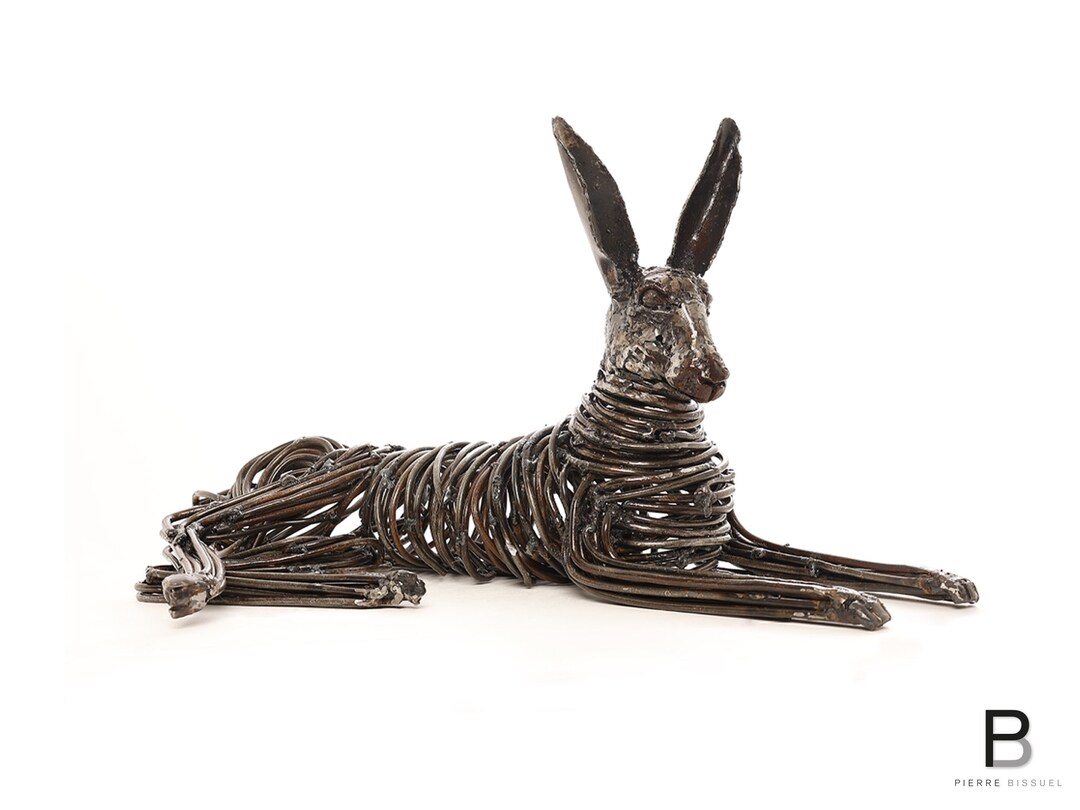 Lying Rabbit - Metal Sculpture - Etsy