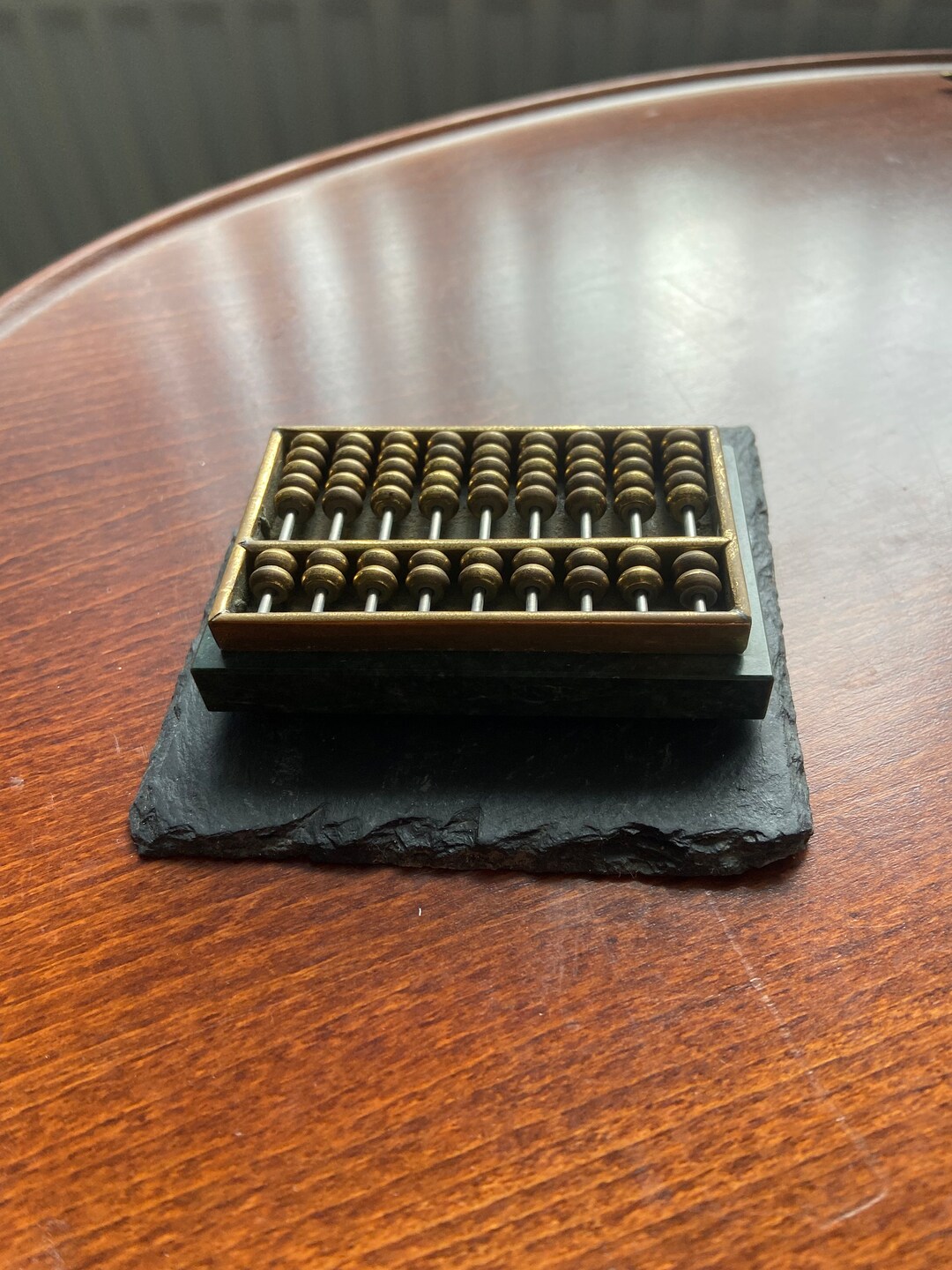 A Vintage Miniature Brass Abacus on a Granite Base - Etsy UK