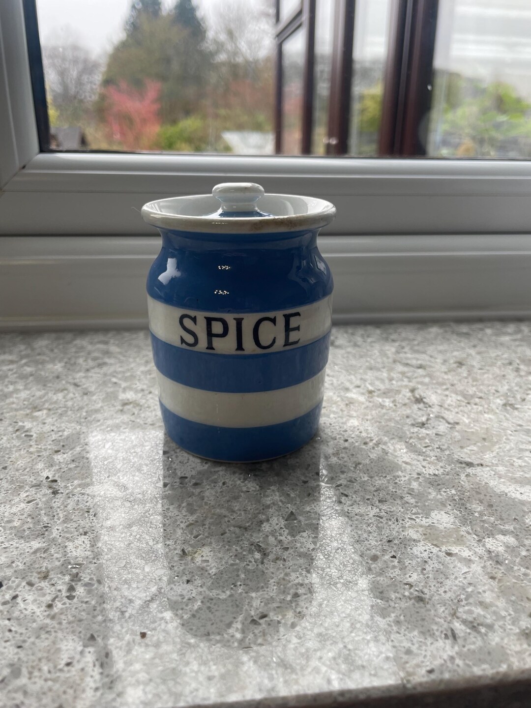 A Rare Gresley Potteries TG Green Cornishware Spice Jar - Etsy
