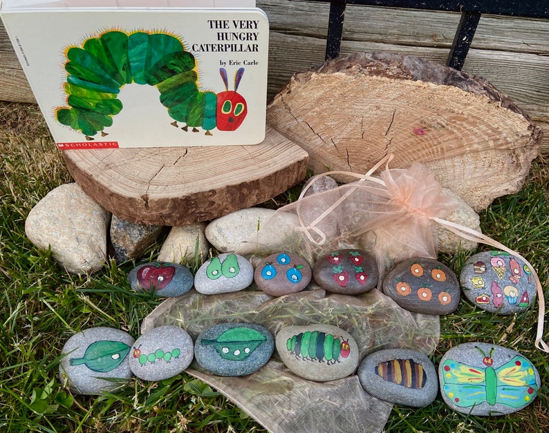 Story Stones the Very Hungry Caterpillar - Etsy