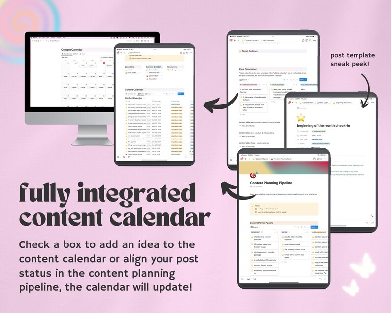 Content Creation Studio; notion Template for Content Creators ...