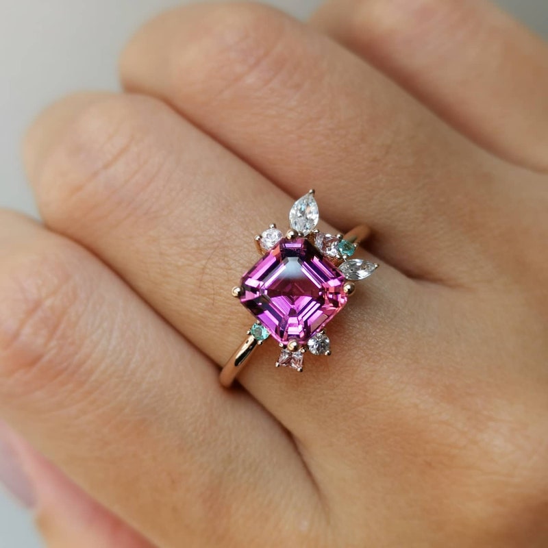 Pink Stone Ring - Etsy