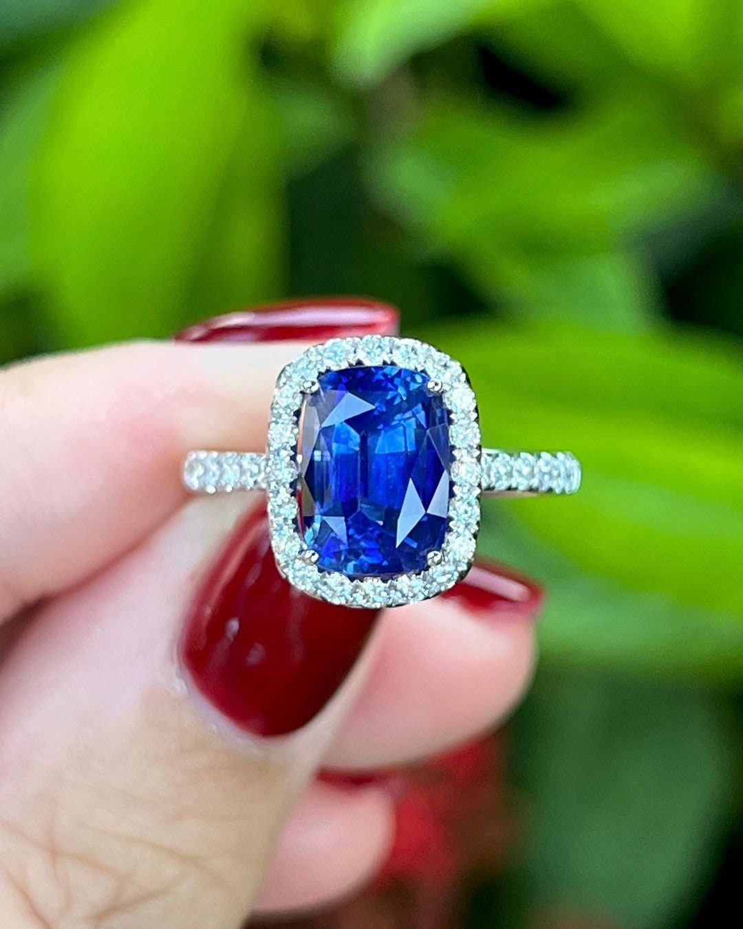 Royal Blue Sapphire Ring, 925 Sterling Silver Ring, Blue Sapphire ...
