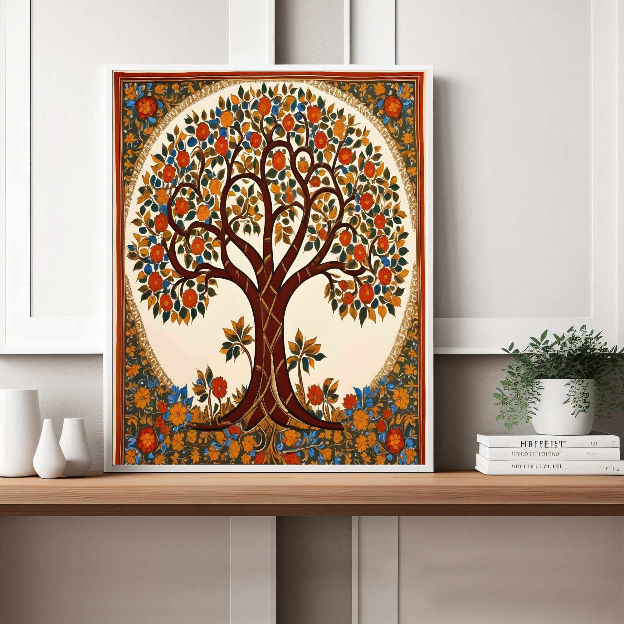 Kalamkari Tree of Life Set of 3 Kalamkari Painting, Original Artwork ...