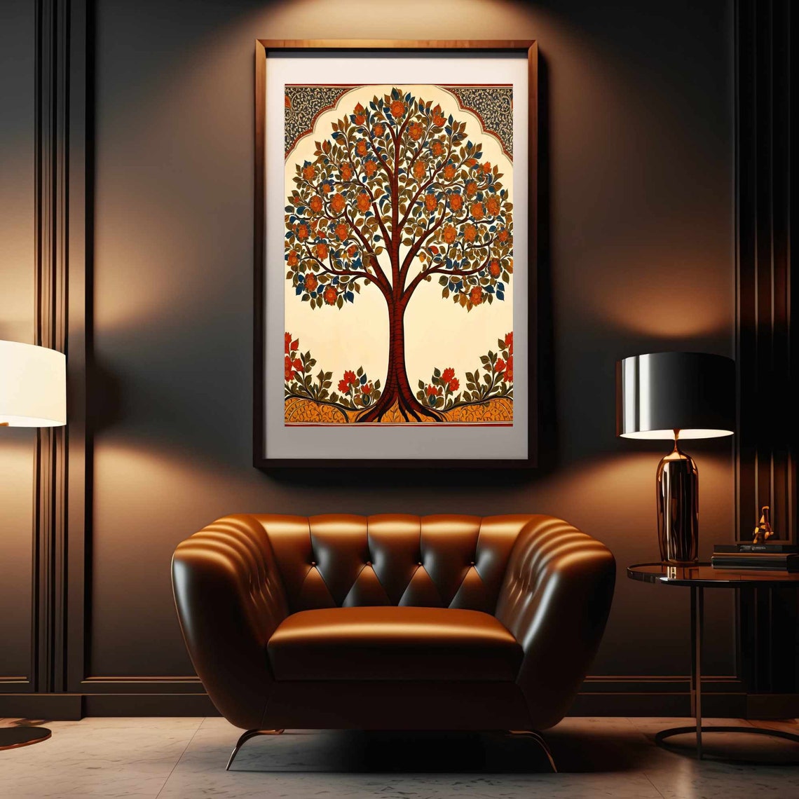 Kalamkari Tree of Life Set of 3 Kalamkari Painting, Original Artwork ...