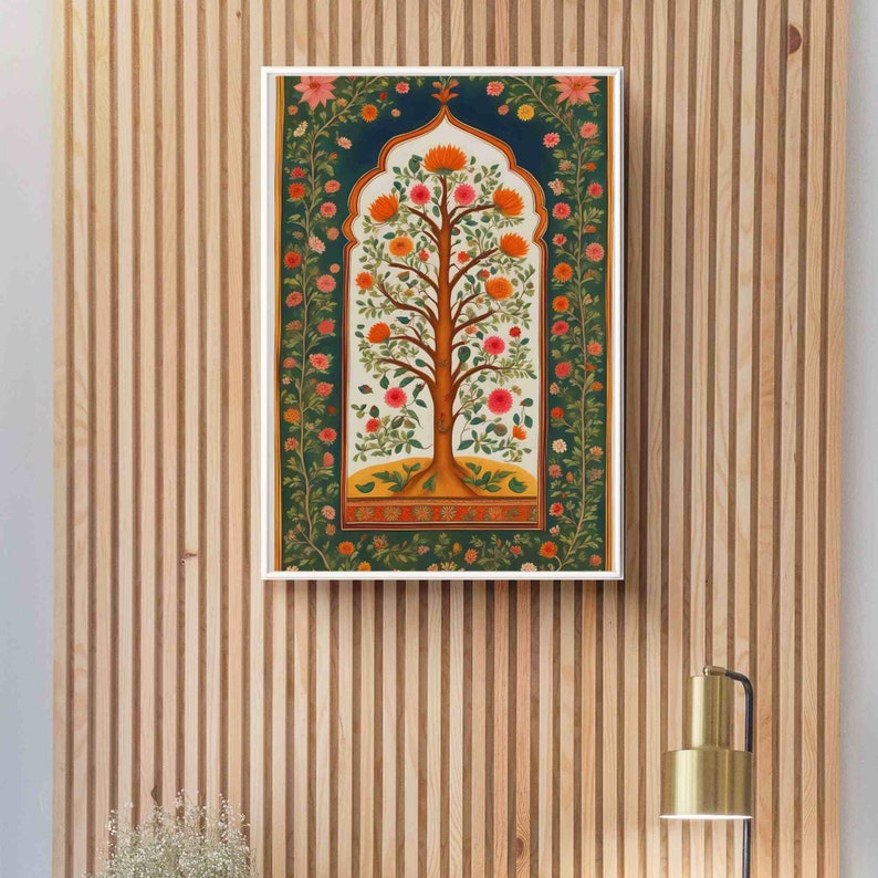 Kalamkari Tree of Life Kalamkari Set of 3,traditional Indian Folk Art ...