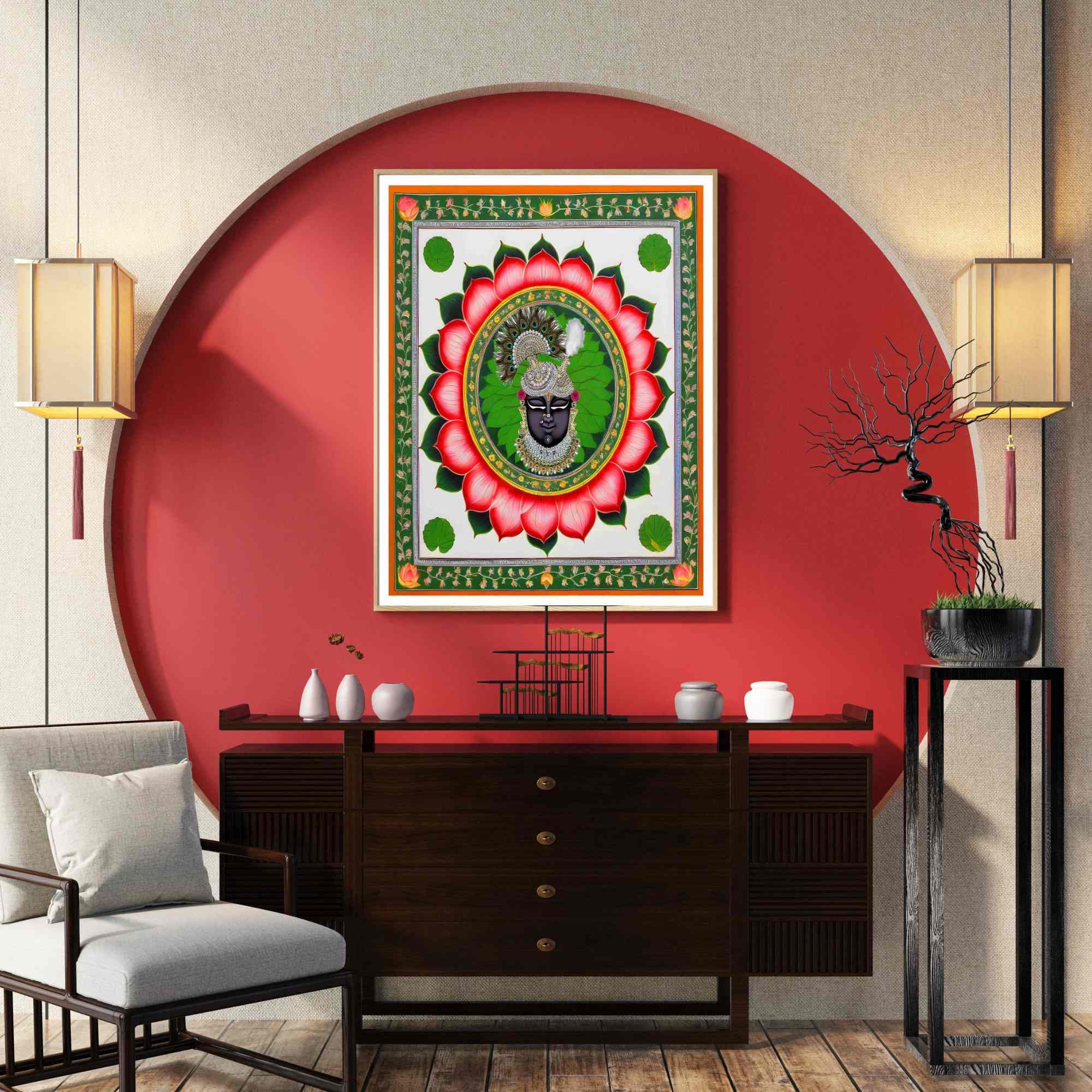 Shreenathji Pichwai, Modern Pichwai, Home Decor, Traditional Paintings ...