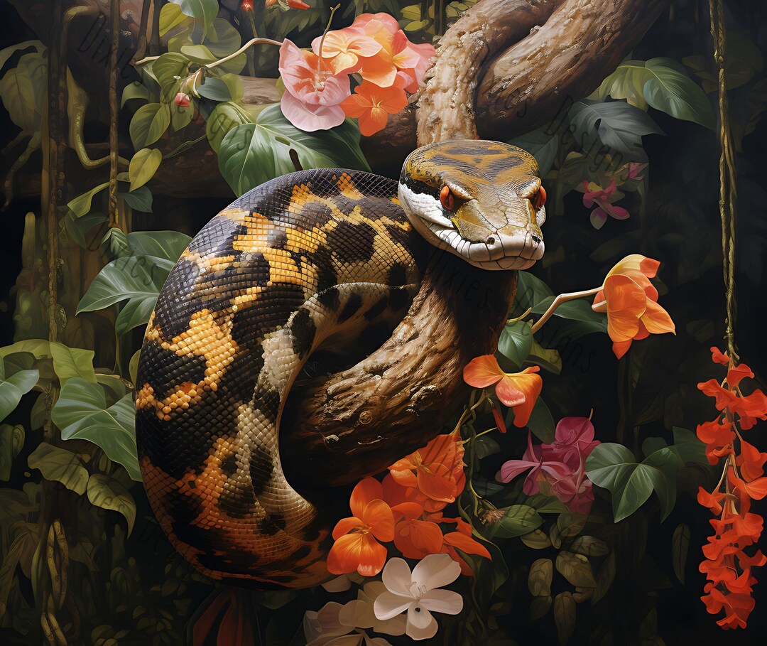 Python Wrapped on a Branch PNG File/tumbler Designs/ Wall Art ...