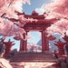 3D Shrine With Cherry Blossoms PNG File/ Tumbler Designs/ Wall Art ...