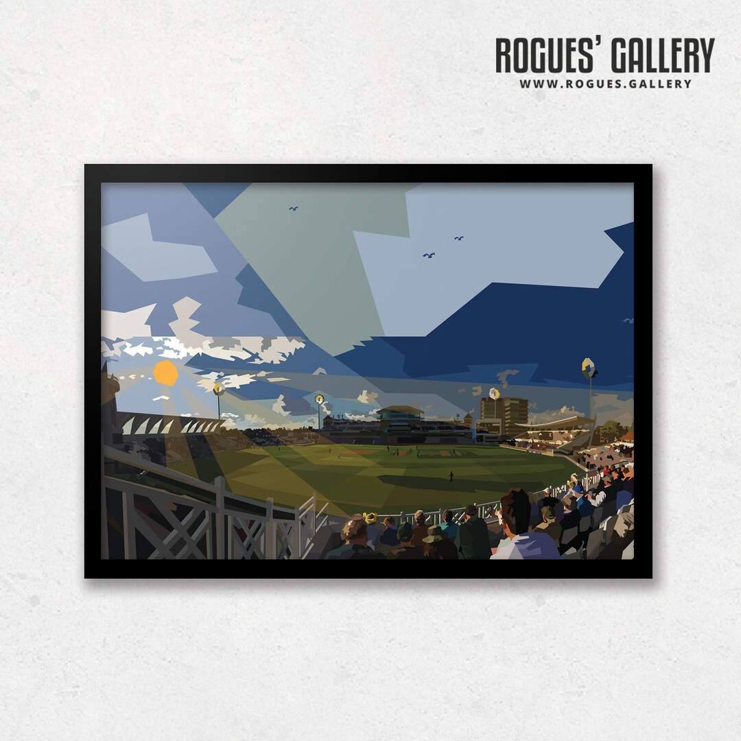 Trent Bridge Cricket Ground - Notts CCC Modern A3 Prints - 3 Versions ...