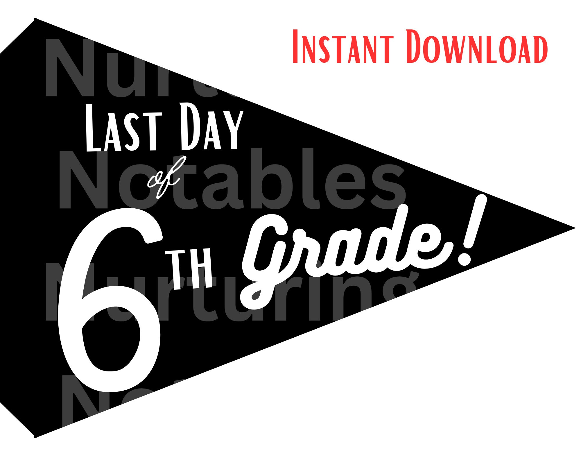 Printable First/last Day of School Flags Back to School Photo - Etsy