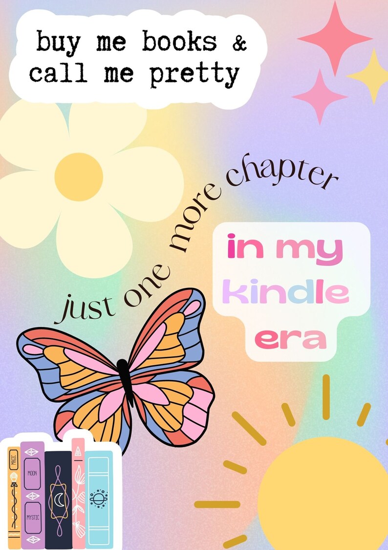 Cute Kindle 6” and Paperwhite Insert Printable | Kindle Decorations | E ...