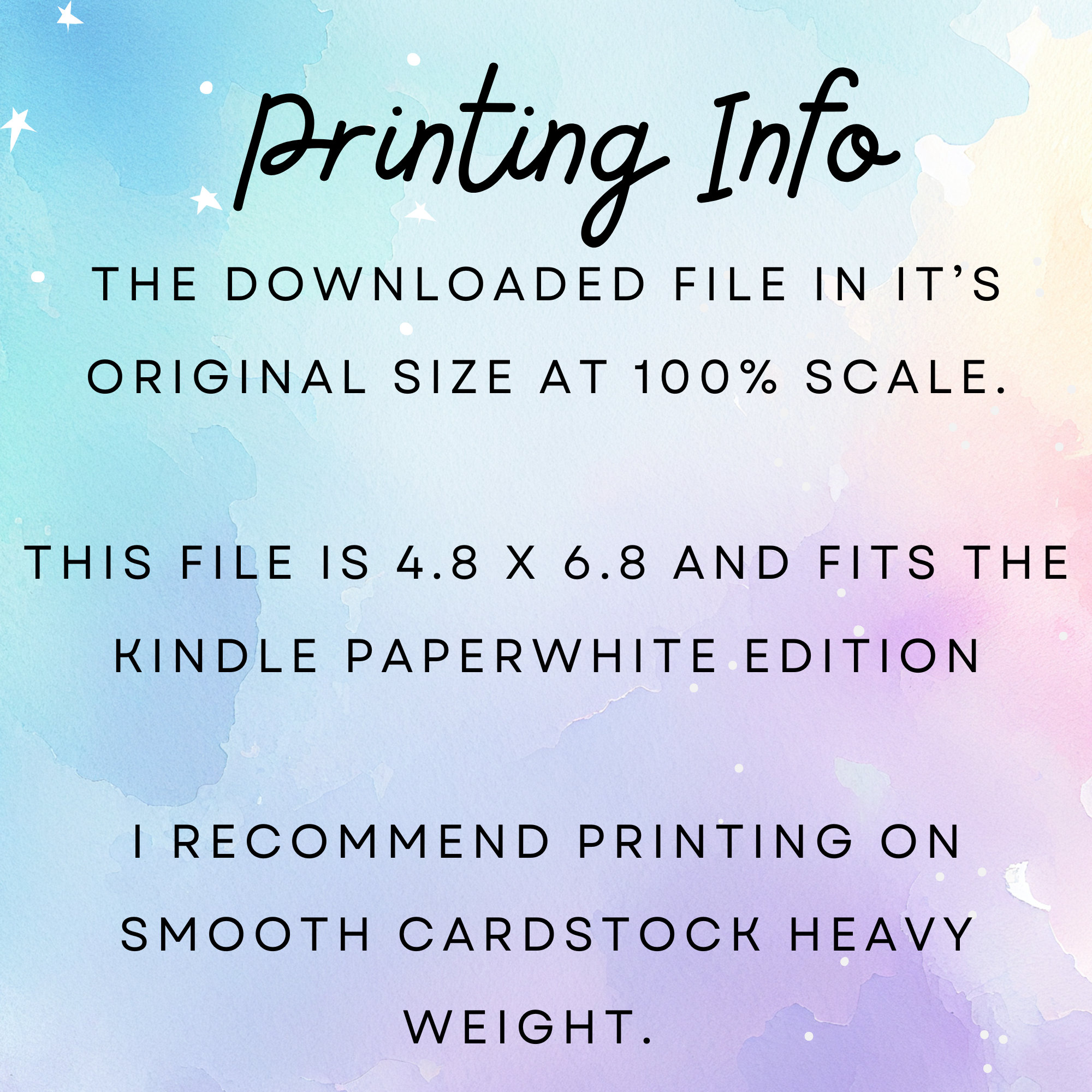 Cute Kindle Insert Printable Kindle Decorations E-reader Inserts Kindle ...