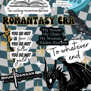 Romantasy Era Kindle Insert Printable Kindle Decorations E-reader ...