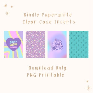 Cute Kindle Insert Printable Kindle Decorations E-reader - Etsy