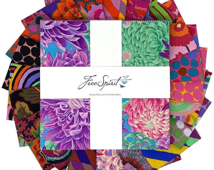 Kaffe Fassett 10" Fabric Stack Layer Cake February 2022 Charm Pack Cool ...